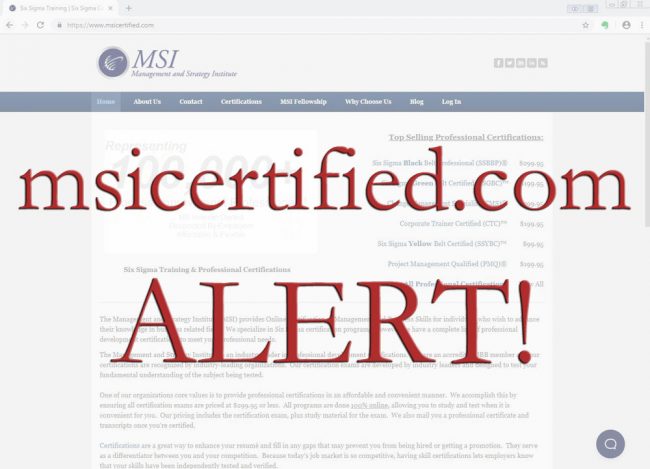 MSI-Certified-review - The Council for Six Sigma Certification